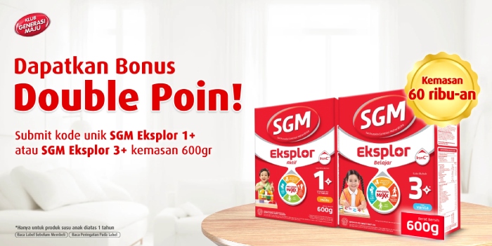 Program Double Poin SGM Eksplor Kemasan 600 Gram